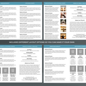 DIY Church Bulletin Template - Etsy