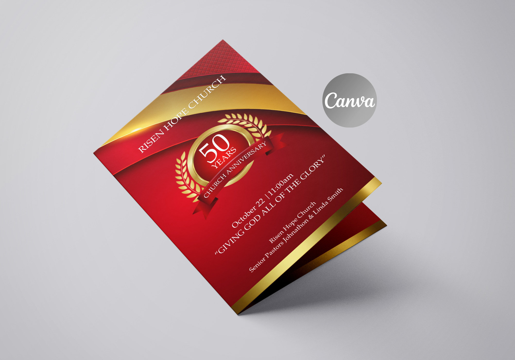 DIY Church Anniversary Program Template - Etsy