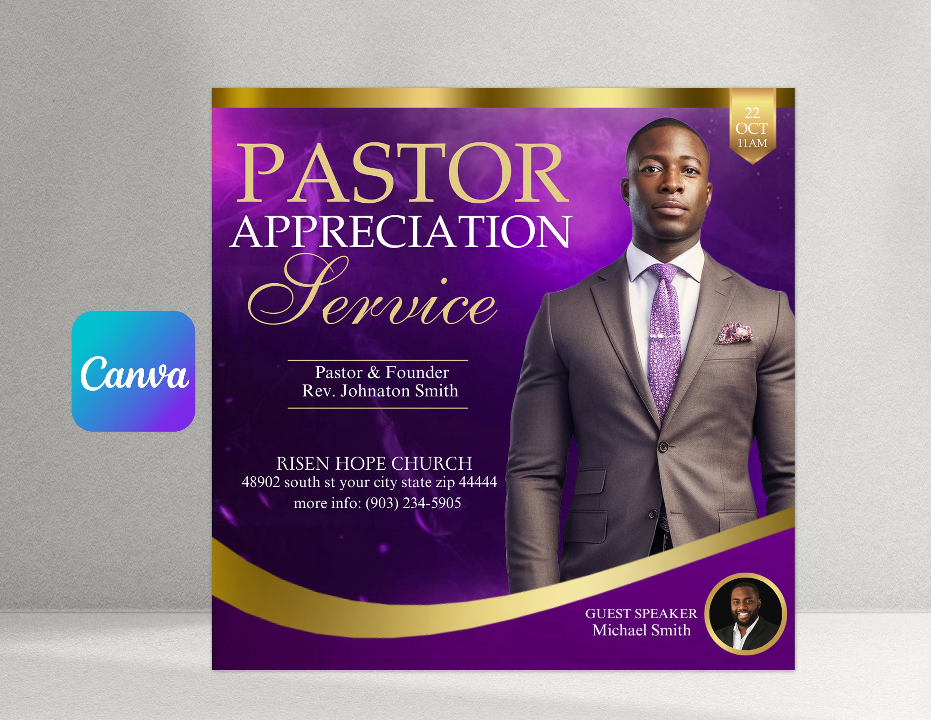 Church Flyer, Pastor Appreciation Service Flyer - Etsy