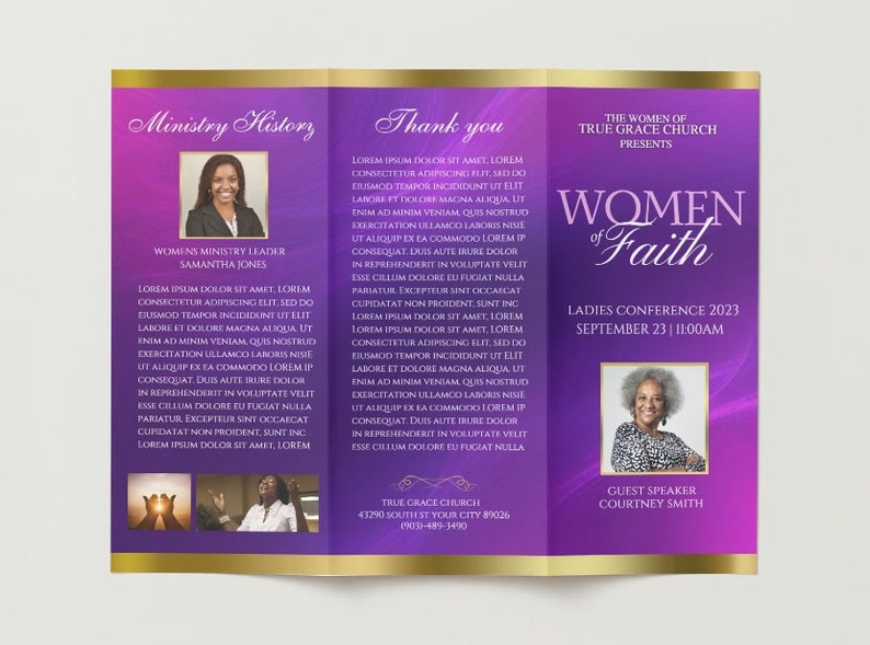Womens Church Conference Program Template, Womens Church Conference ...