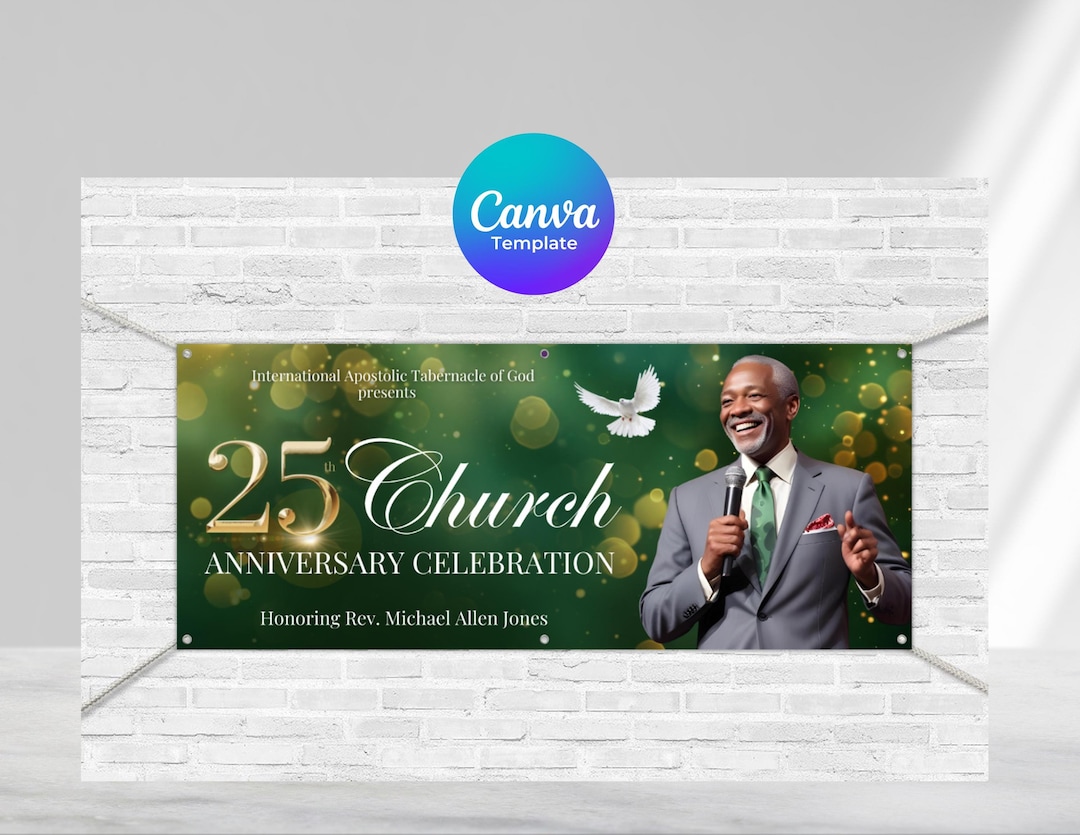 Church Anniversary Banner Template, Church Banner Template, Pastoral ...