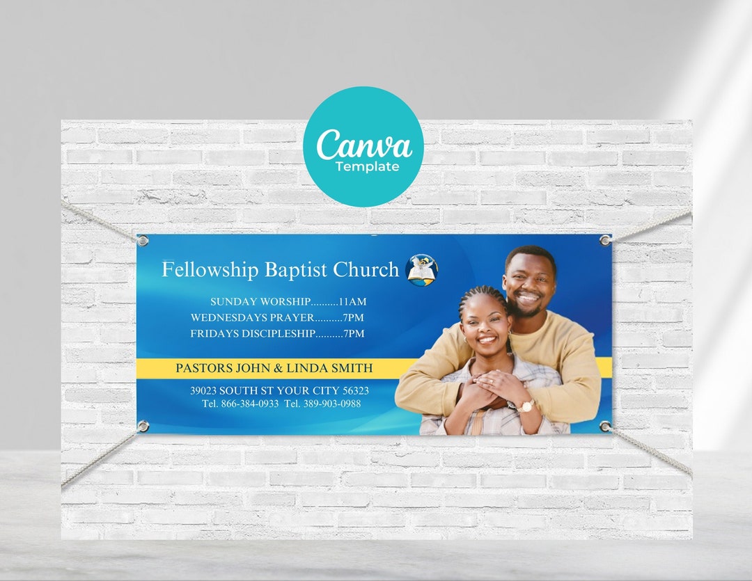 Church Banner Template - Etsy