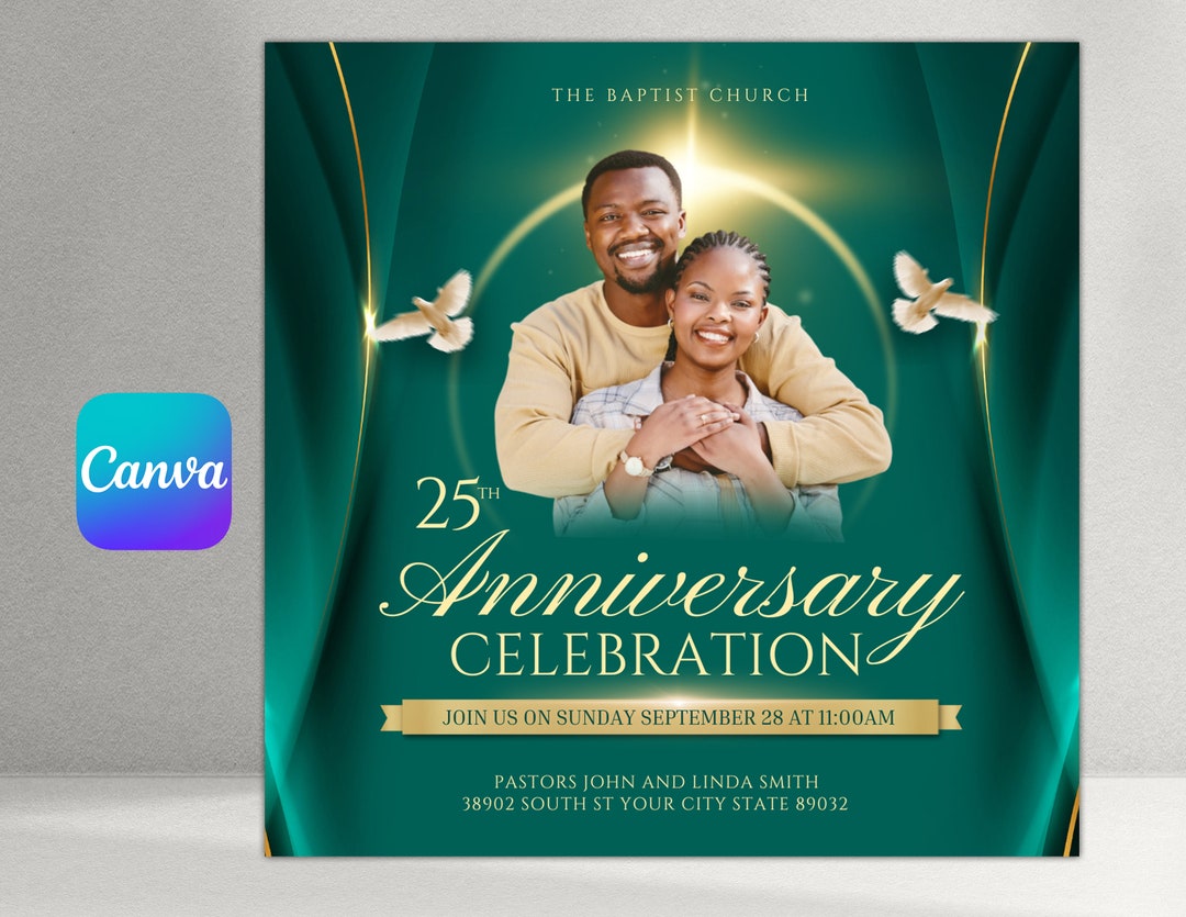 Church Anniversary Flyer, Church Flyer - Etsy