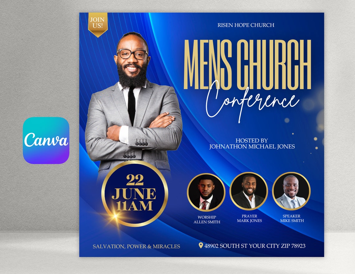 Mens Church Conference Flyer, Church Flyer - Etsy