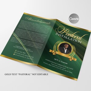 Pastoral Installation Service Brochure, Pastoral Installation Service ...