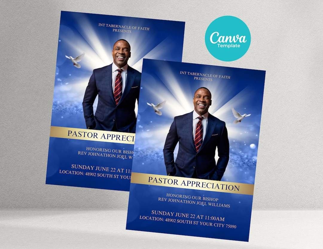 Pastor Appreciation Flyer, Church Flyer - Etsy