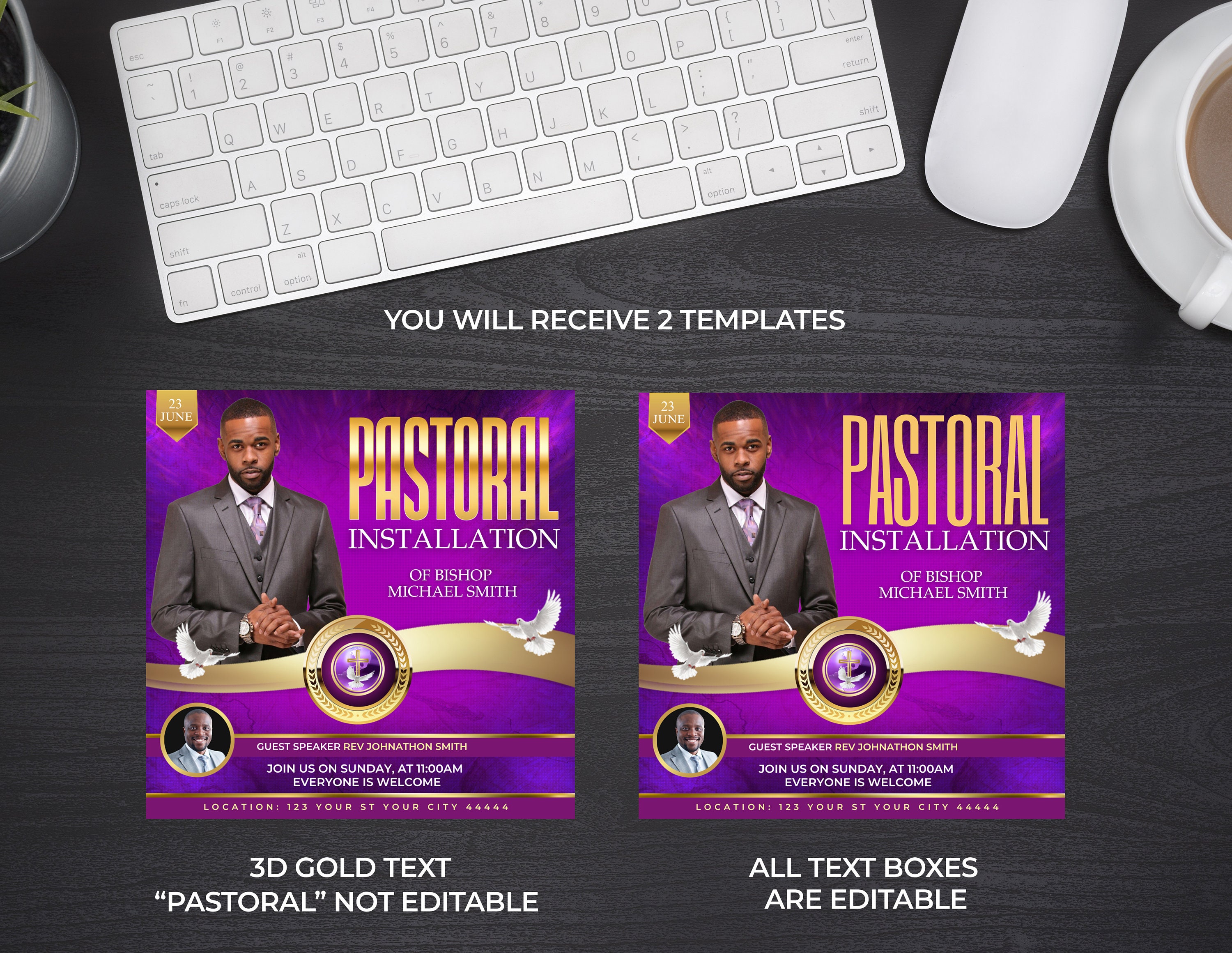 Pastoral Installation Church Flyer, Church Flyer - Etsy