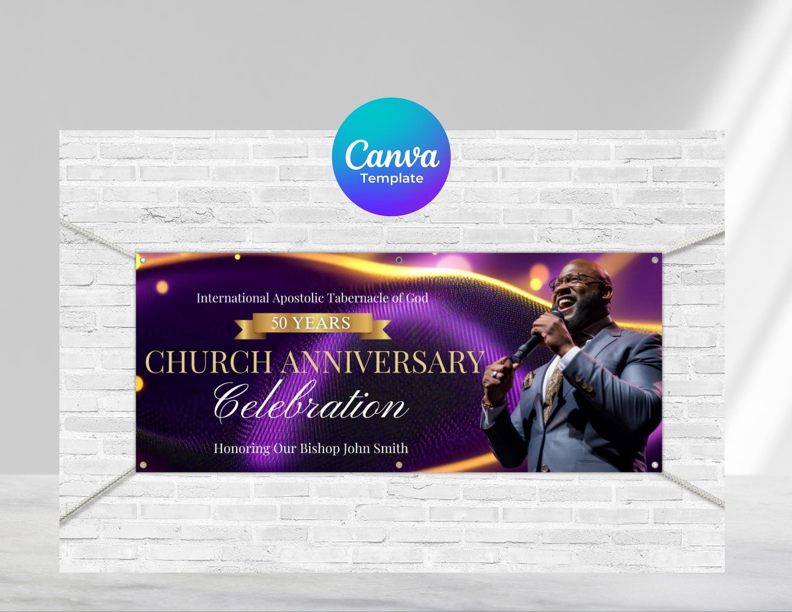Church Anniversary Banner Template, Church Banner Template, Pastoral ...