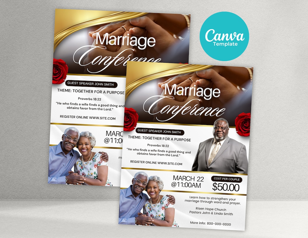 Marriage Conference Flyer, Church Marriage Conference Flyer - Etsy