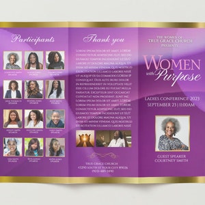 Womens Church Conference Program Template, Womens Church Conference ...