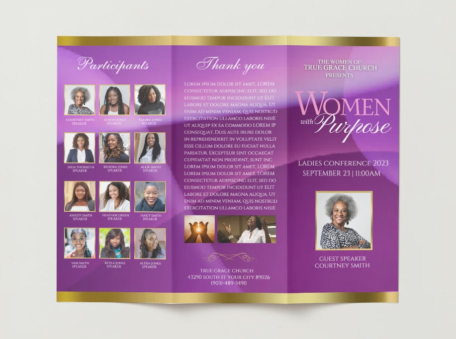 Womens Church Conference Program Template, Womens Church Conference ...