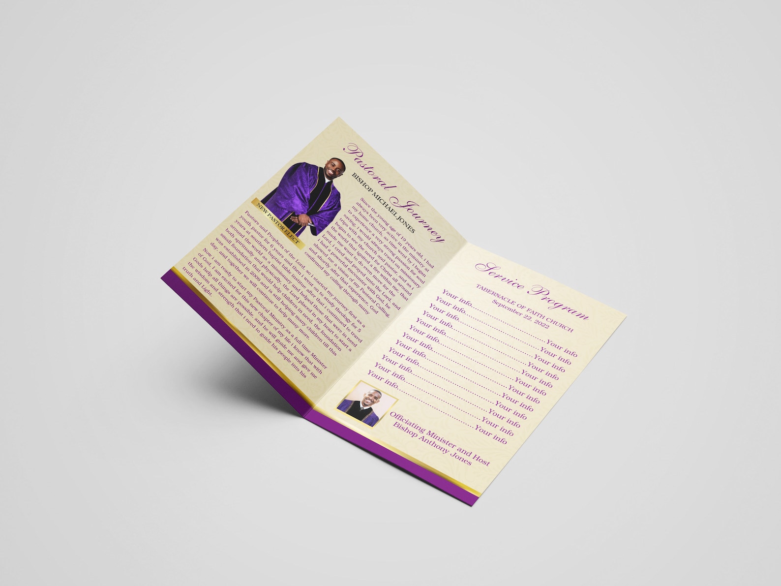 Ordination Service Brochure Program, Pastoral Installation Brochure ...