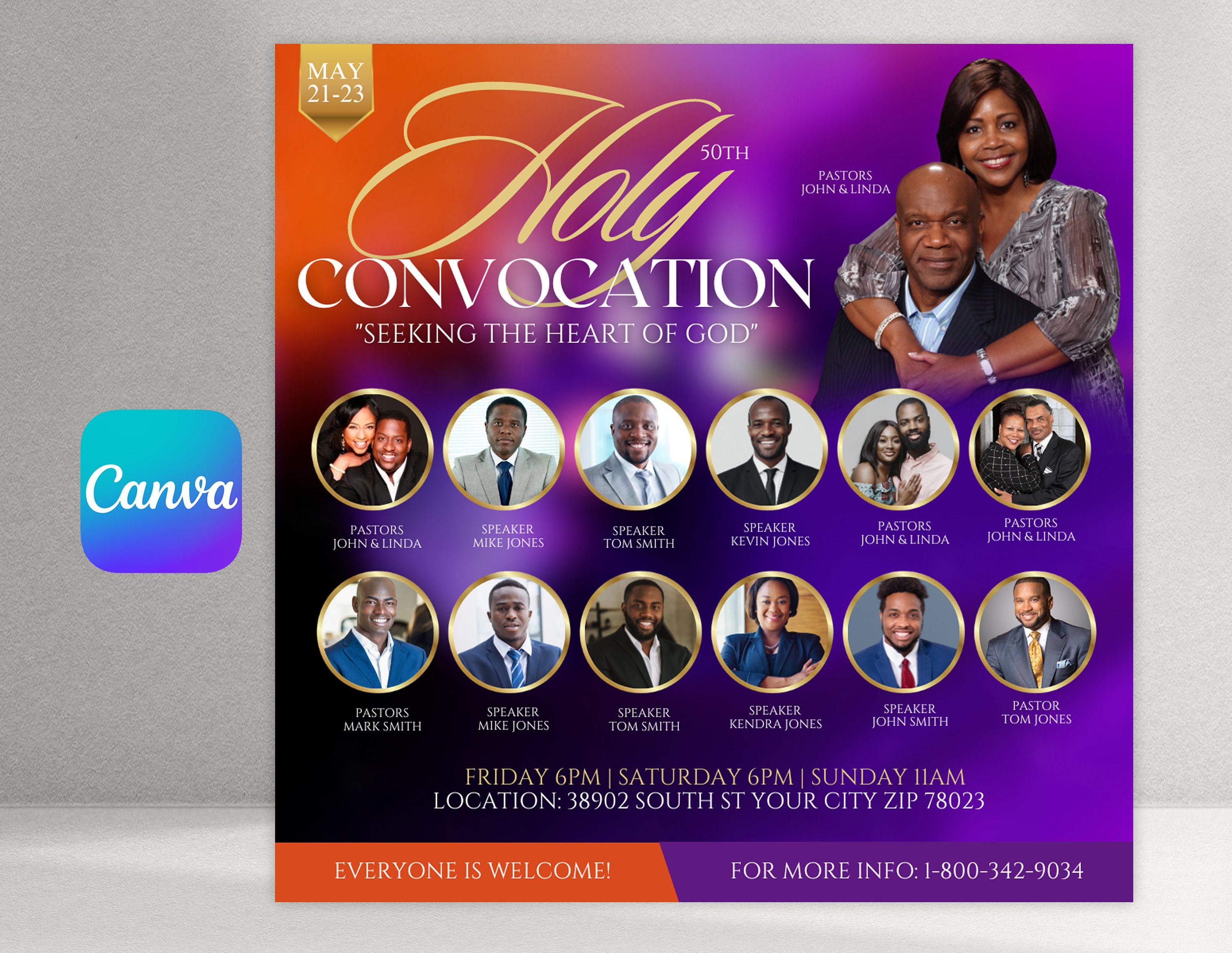 Holy Convocation Church Flyer, Church Flyer - Etsy