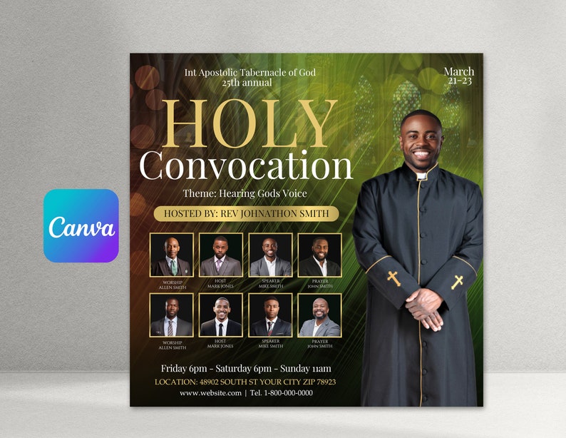 Holy Convocation Church Flyer, Church Flyer - Etsy