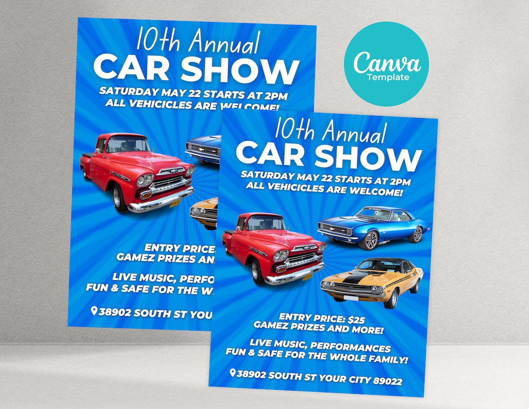 Car Show Flyer Template - Etsy