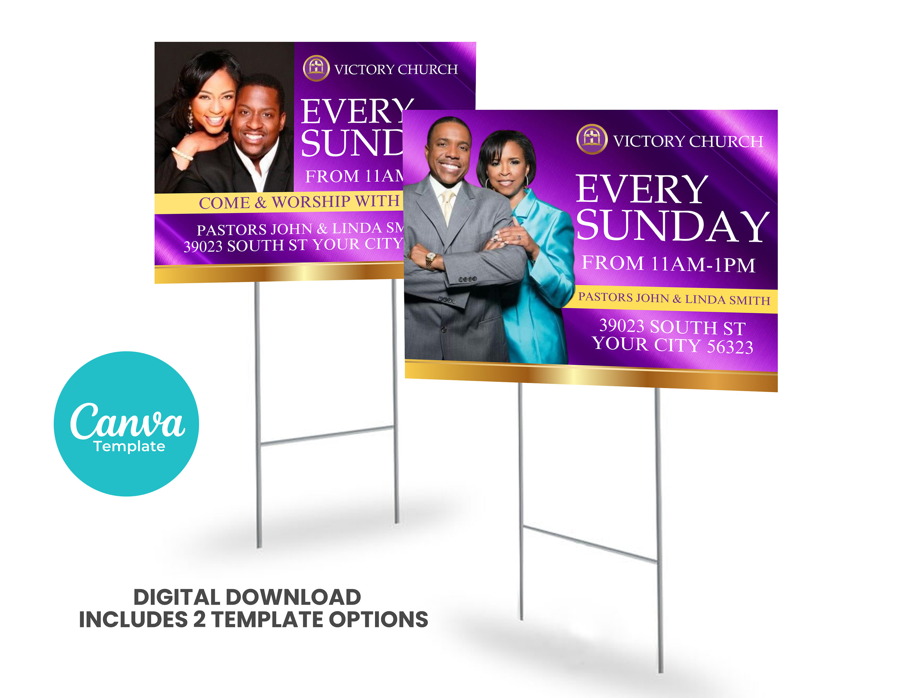 Church Yard Sign Template - Etsy