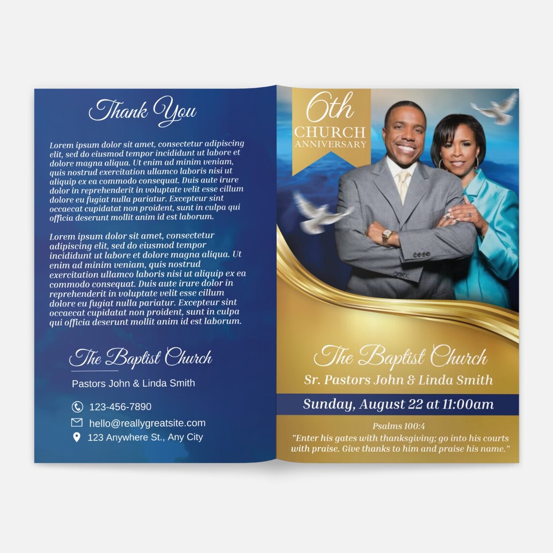DIY Church Anniversary Program Template - Etsy