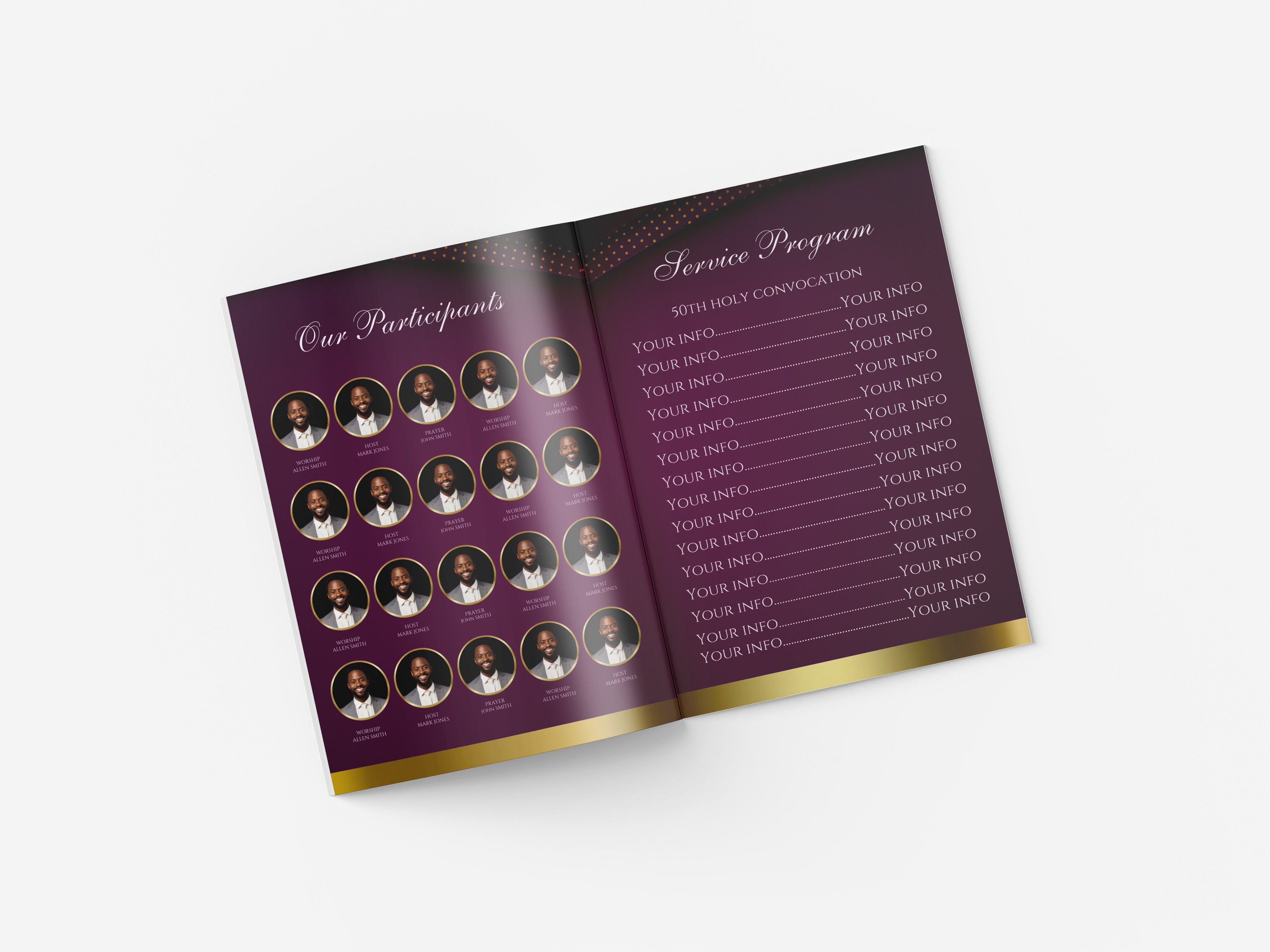 Holy Convocation Church Brochure, Holy Convocation Church Program - Etsy
