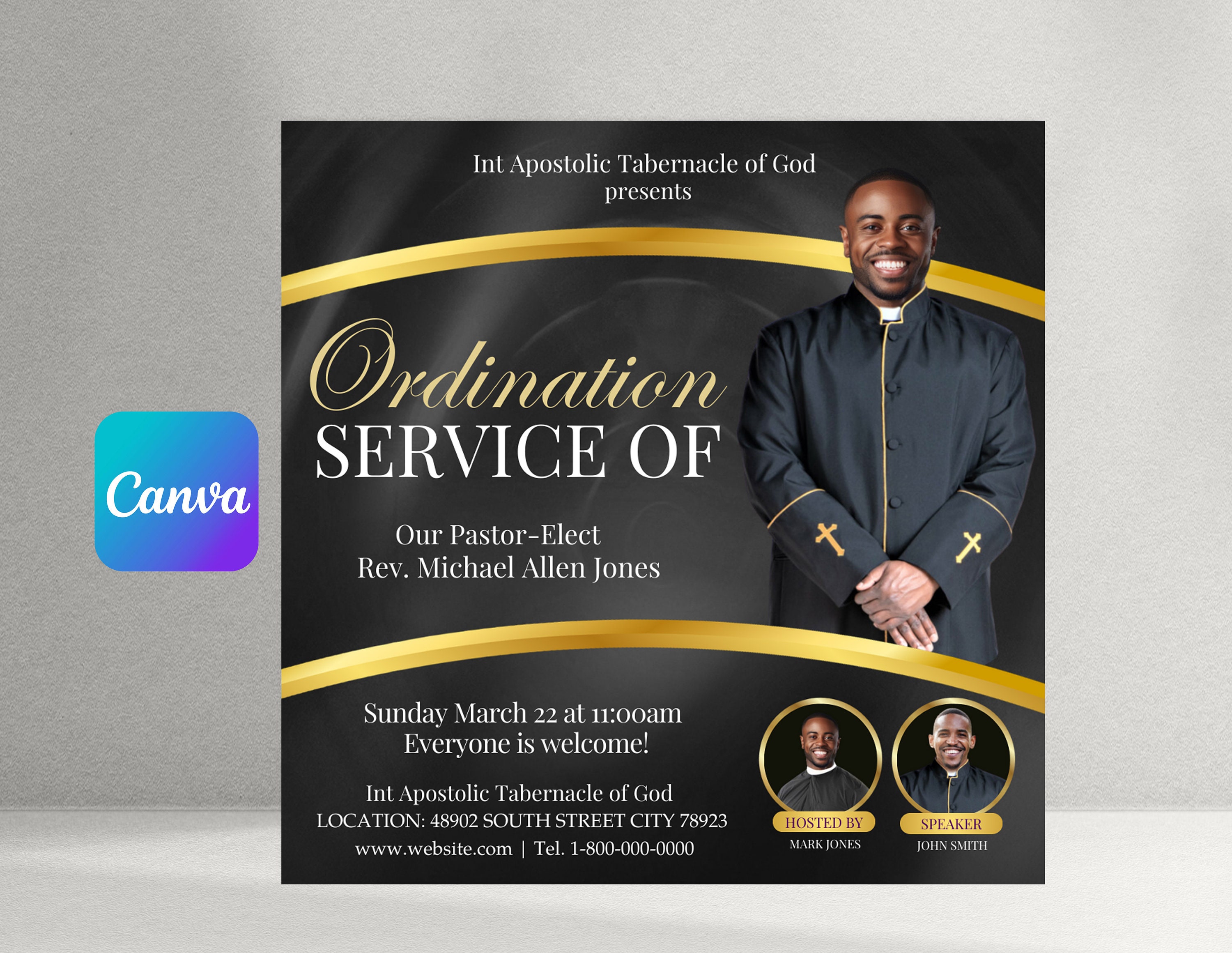 Ordination Church Flyer, Church Flyer, Pastoral Installation Flyer - Etsy