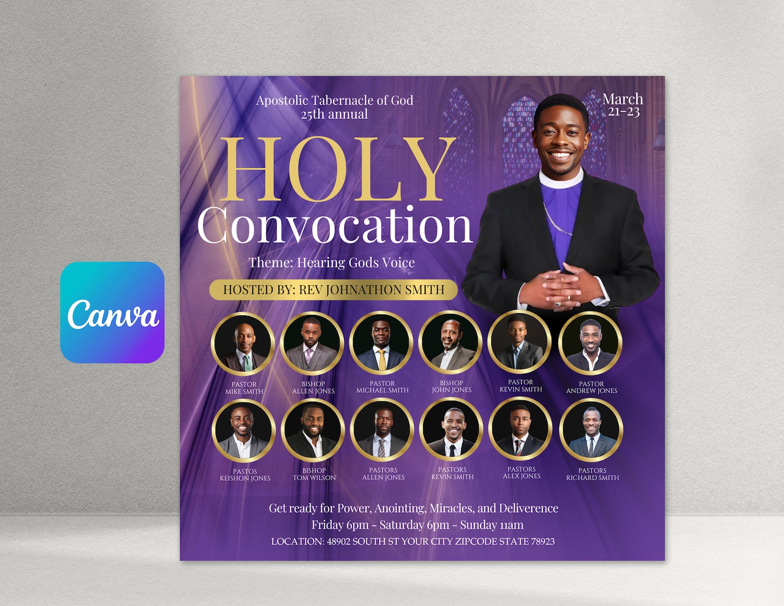Holy Convocation Church Flyer - Etsy