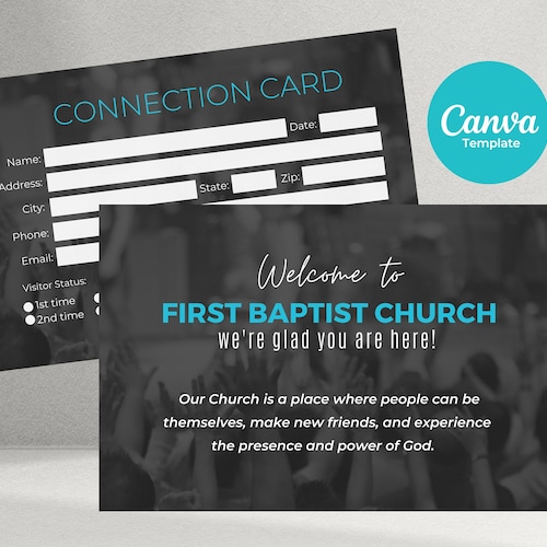 Church Connection Card - Etsy