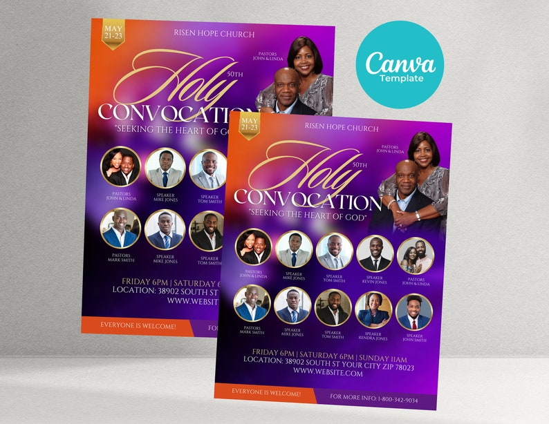 Holy Convocation Church Flyer Church Flyer - Etsy