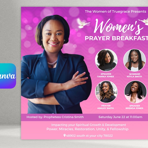 Prayer Breakfast Flyer Template - Etsy