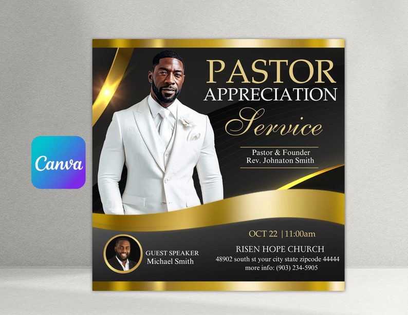 Church Flyer, Pastor Appreciation Flyer - Etsy