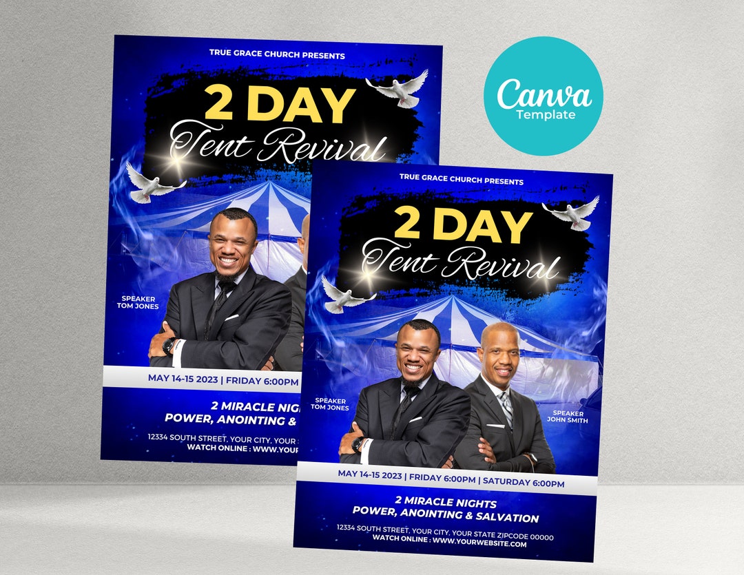 Church Tent Revival Flyer, Church Flyer - Etsy