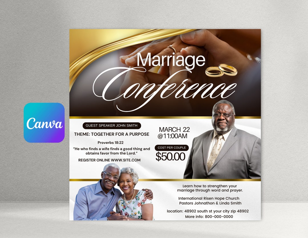 Marriage Conference Church Flyer, Marriage Conference Flyer - Etsy