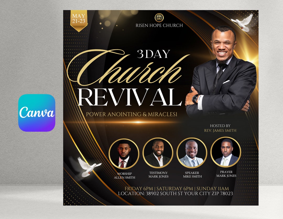 Church Flyer, Church Revival Flyer - Etsy