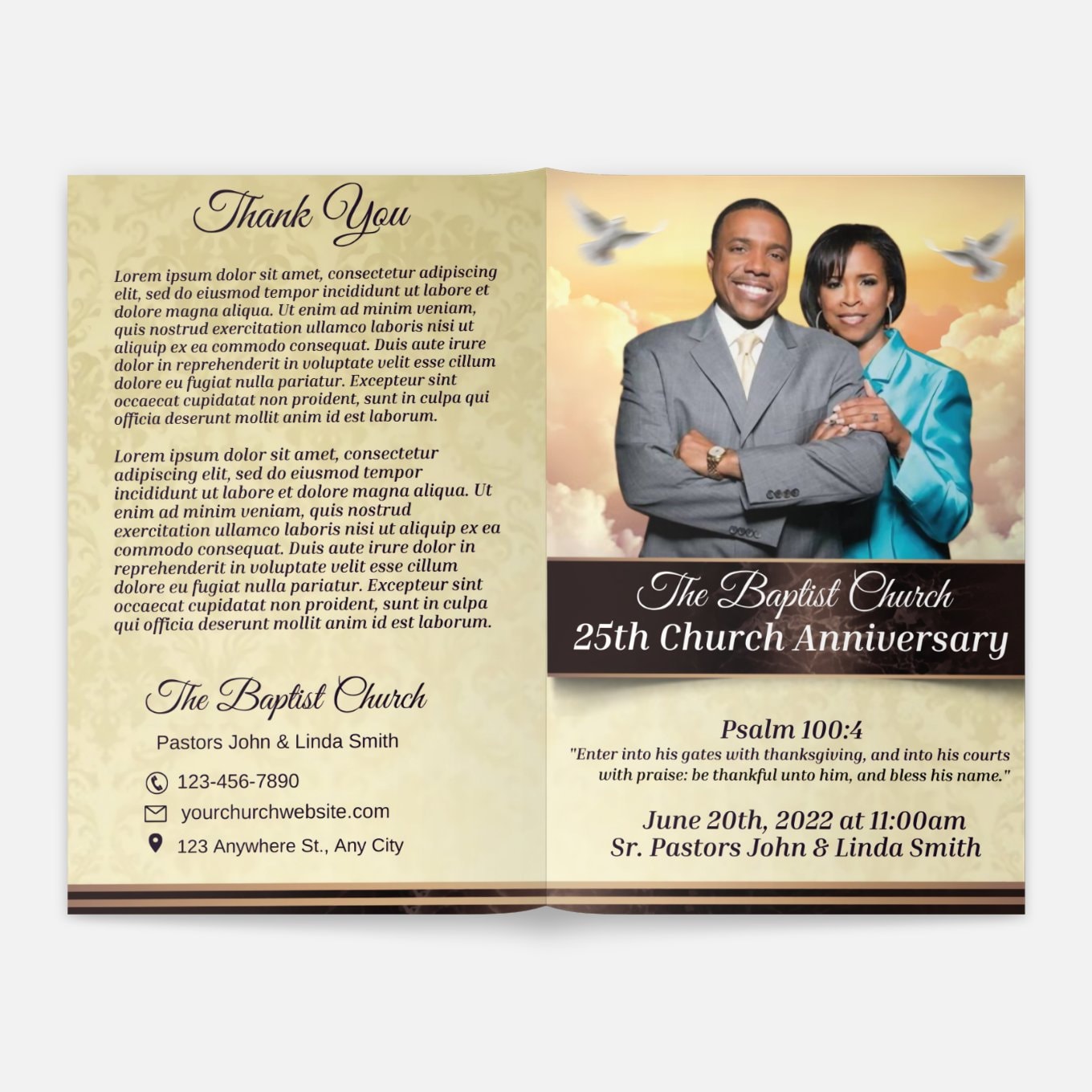 DIY Church Anniversary Program Template - Etsy