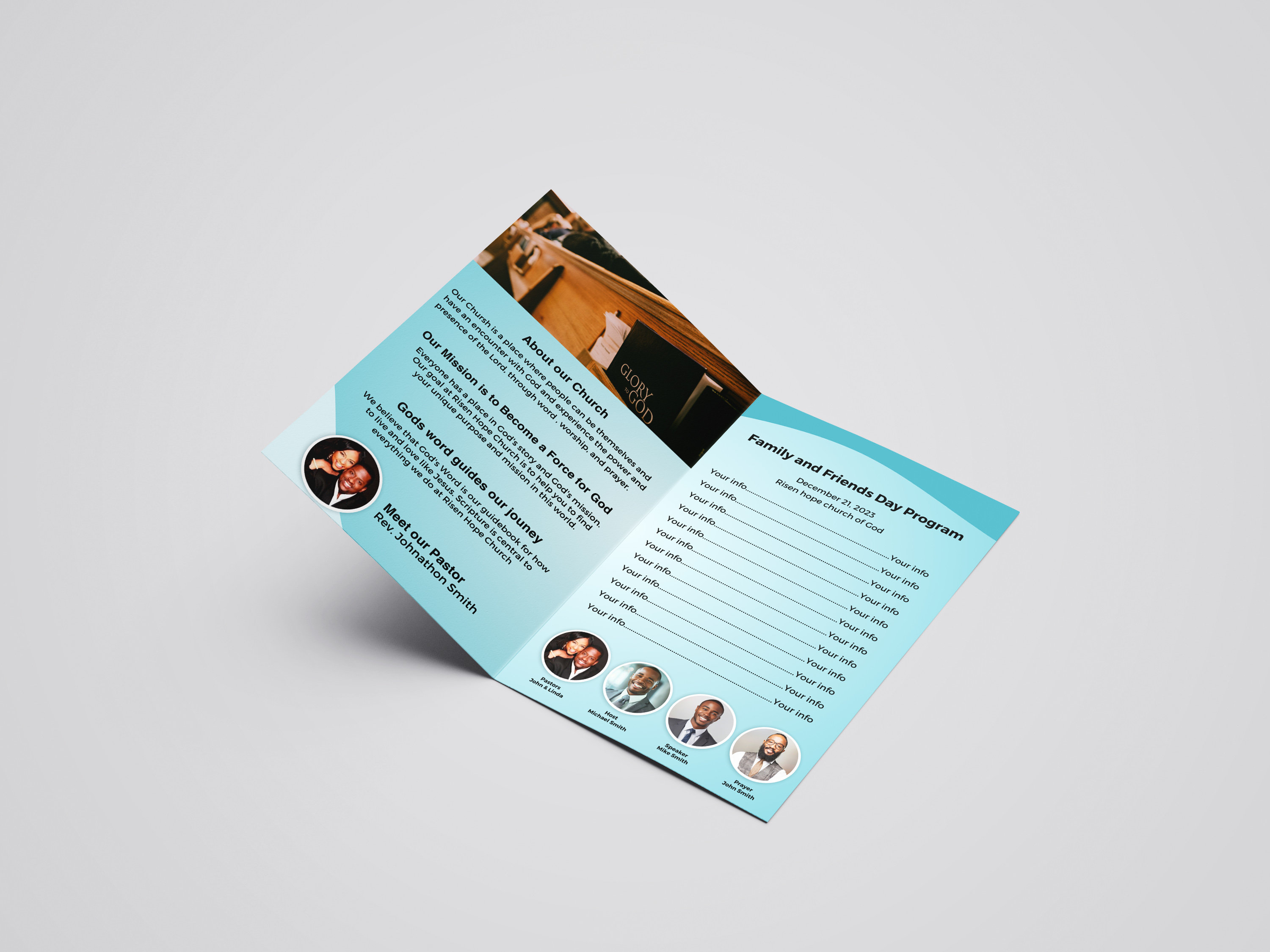 Family and Friends Day Program, Family and Friends Day Brochure, Church ...