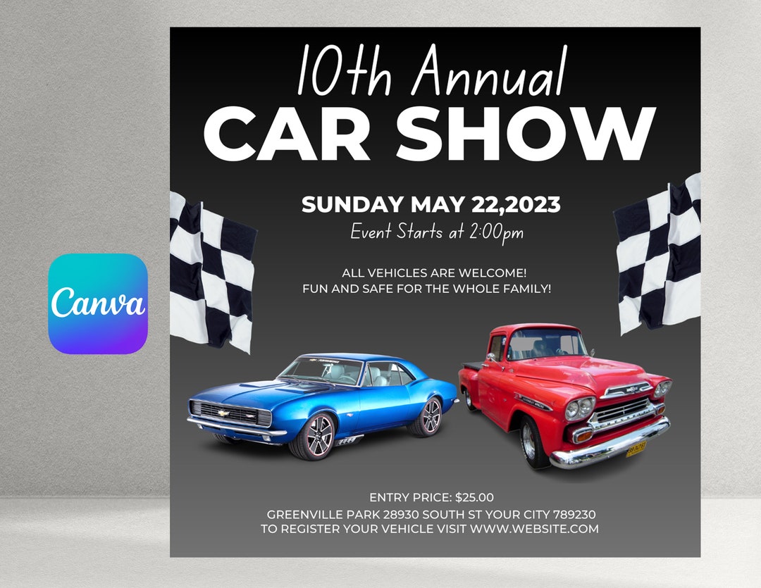 Car Show Flyer Template - Etsy