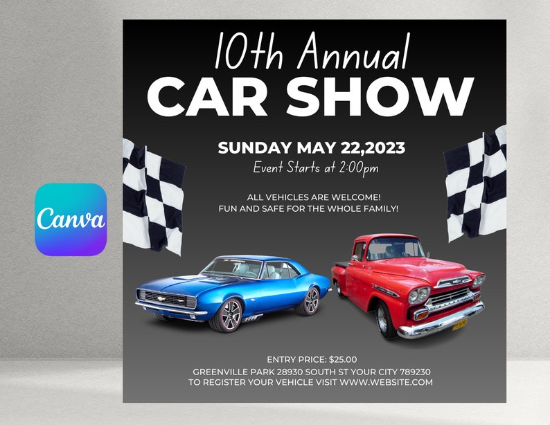 Car Show Flyer Template - Etsy