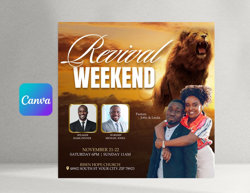 Church Flyer, Church Revival Flyer - Etsy