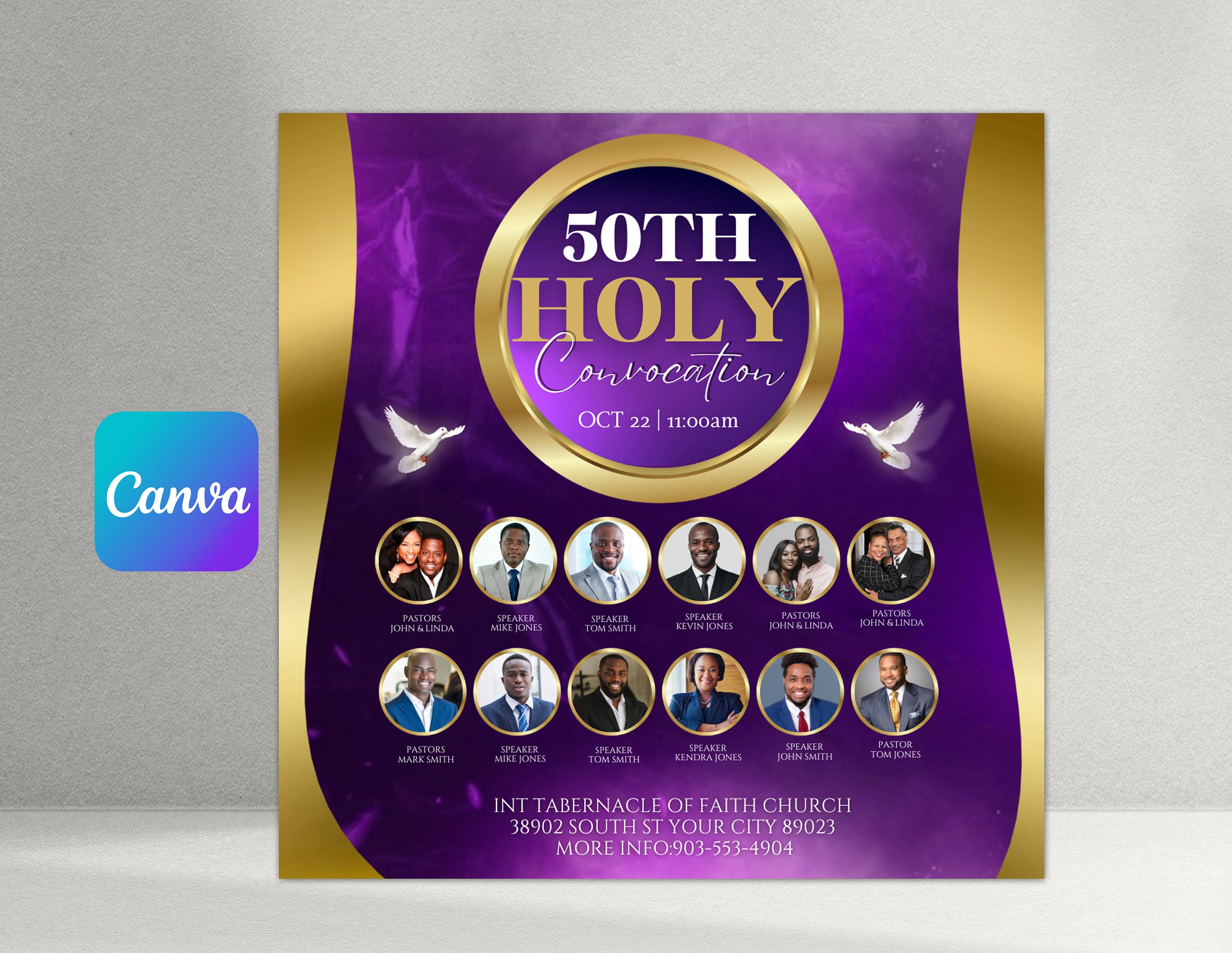Church Holy Convocation Flyer, Church Flyer - Etsy