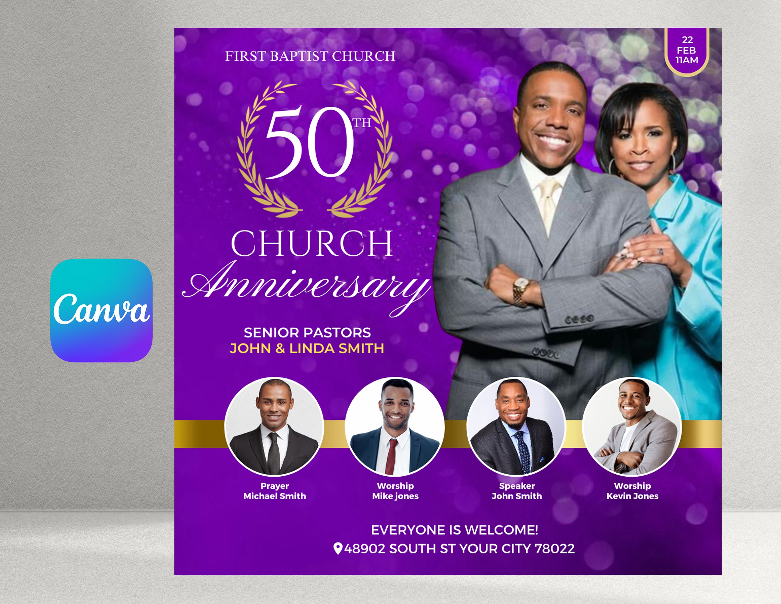 Church Anniversary Flyer - Etsy