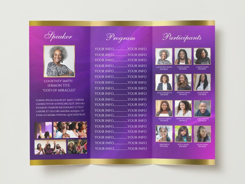 Womens Church Conference Program Template, Womens Church Conference ...