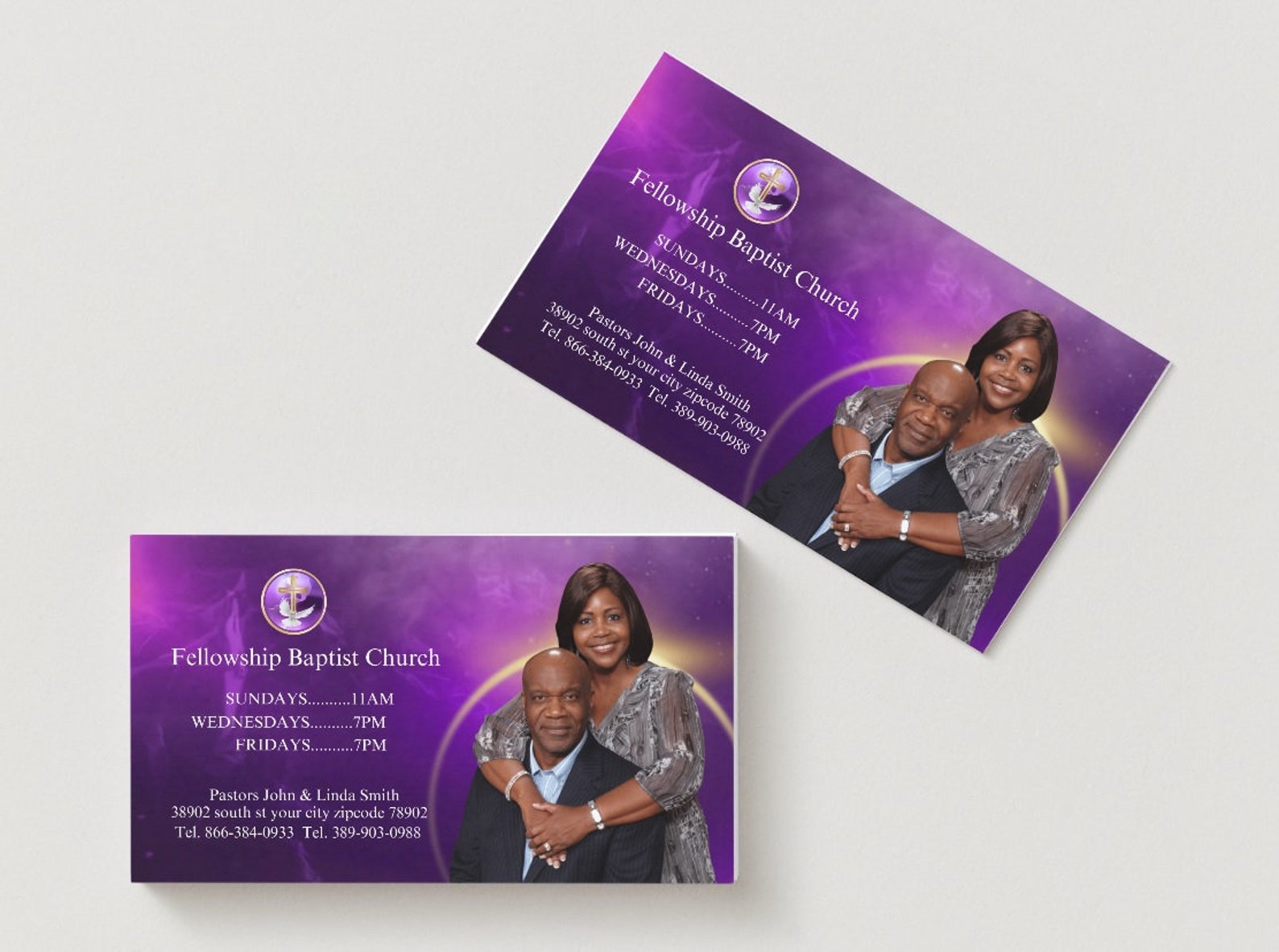 DIY Church Business Card Template - Etsy