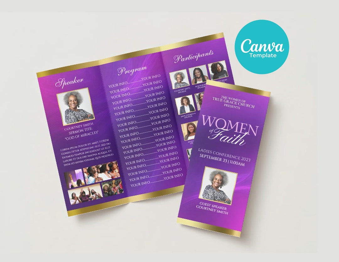 Womens Church Conference Program Template, Womens Church Conference ...