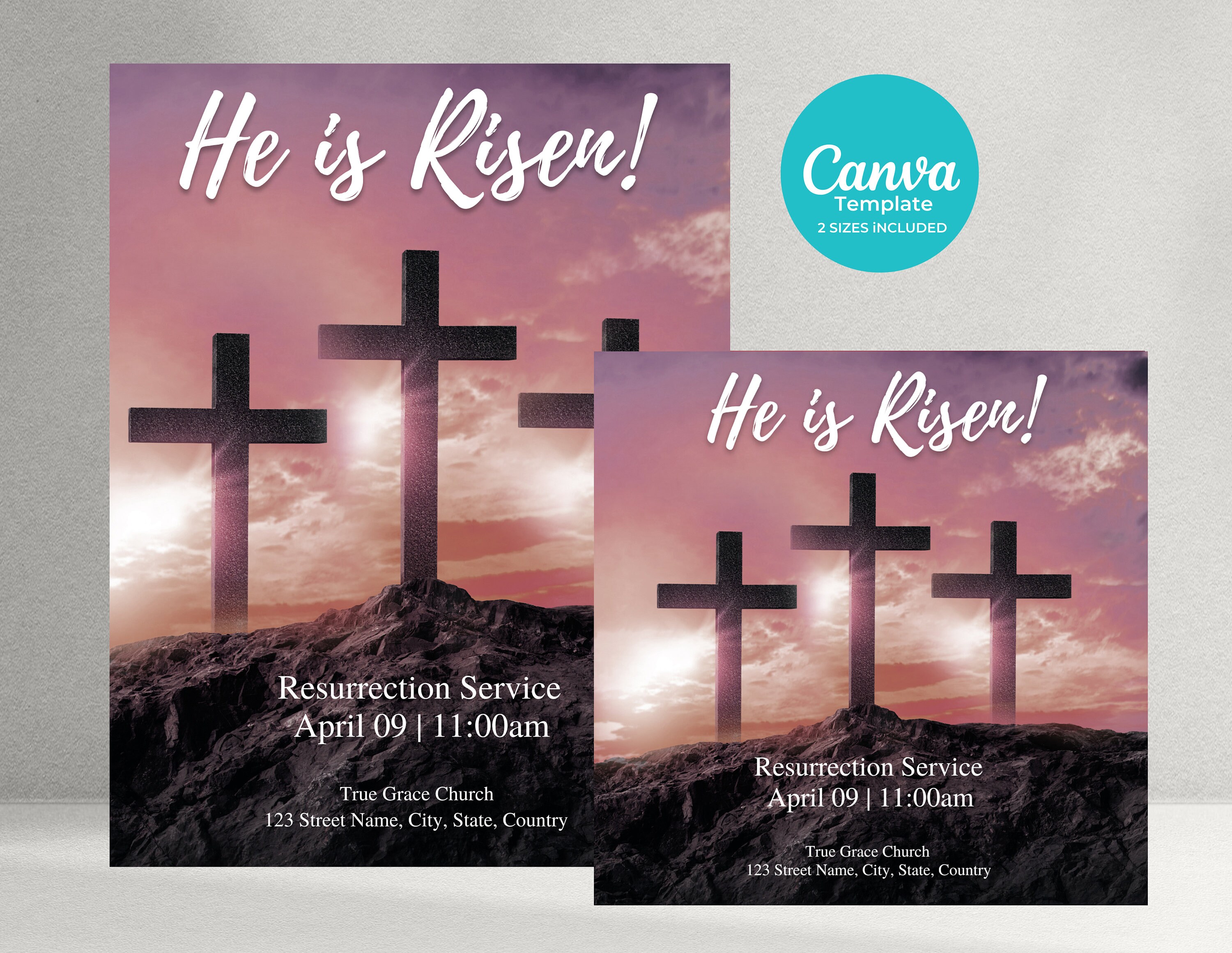 Resurrection Service Flyer, Church Flyer - Etsy