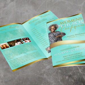 Womens Church Conference Brochure, Womens Church Conference Program - Etsy