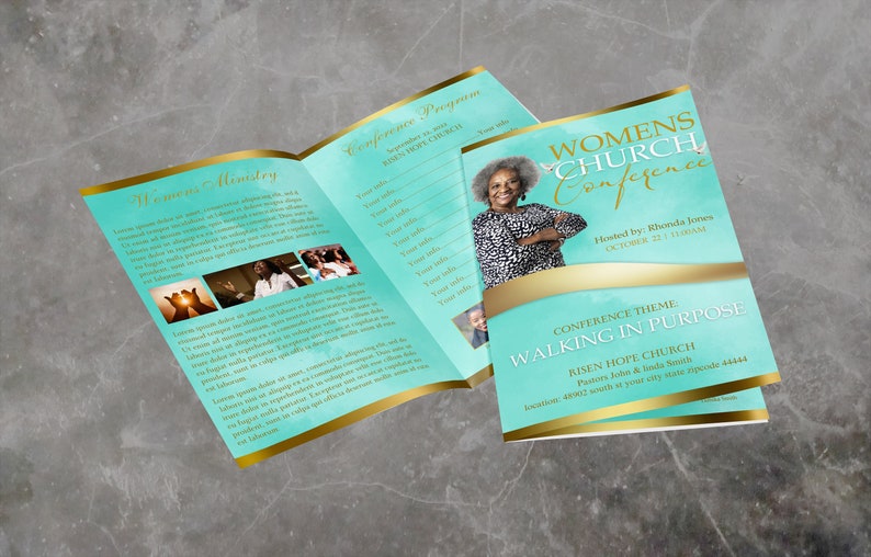 Womens Church Conference Brochure, Womens Church Conference Program - Etsy