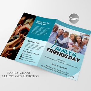 Family and Friends Day Program, Family and Friends Day Brochure, Church ...