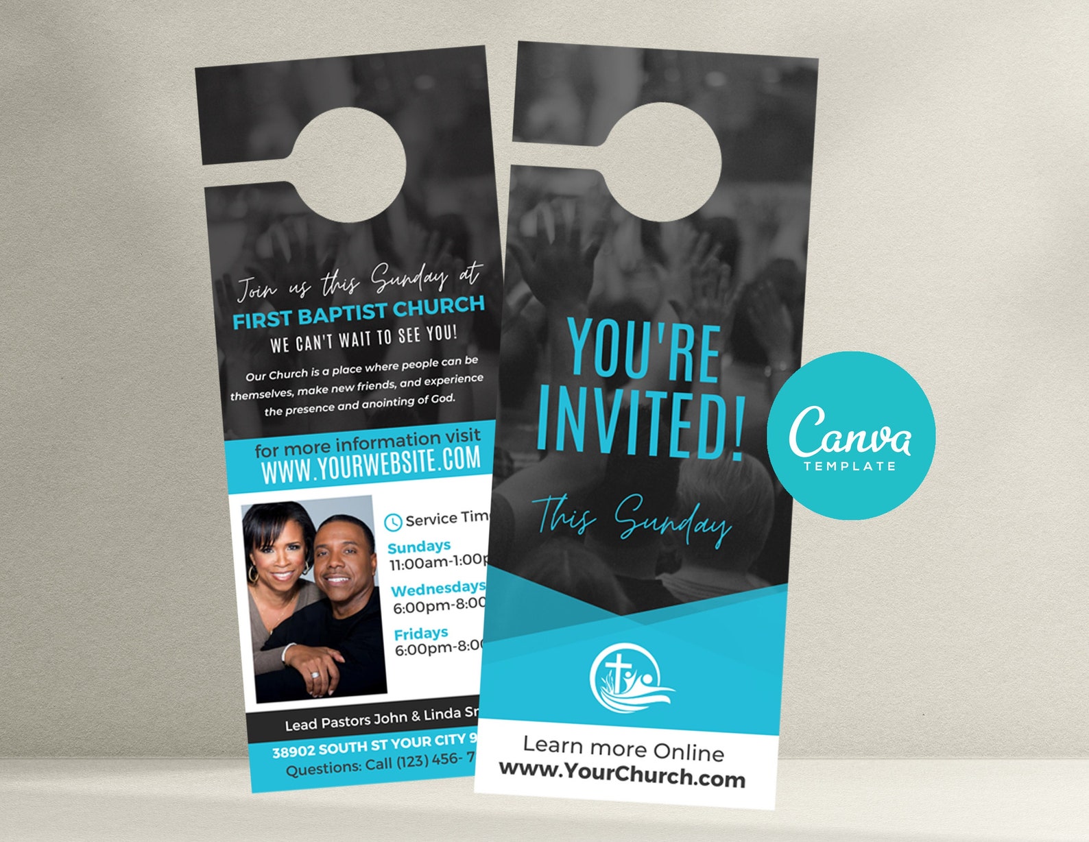 Church Door Hanger Template - Etsy
