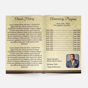 DIY Church Anniversary Program Template - Etsy