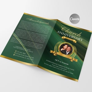 DIY Church Anniversary Program Template - Etsy