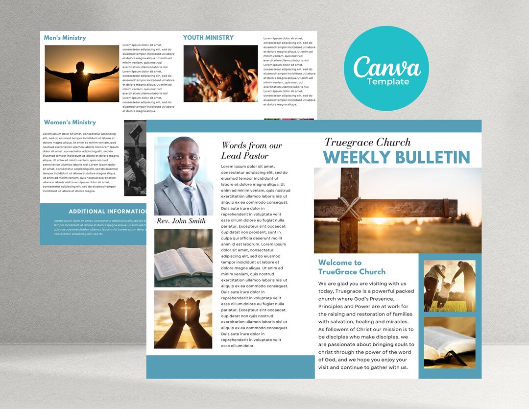 DIY Church Bulletin Template - Etsy