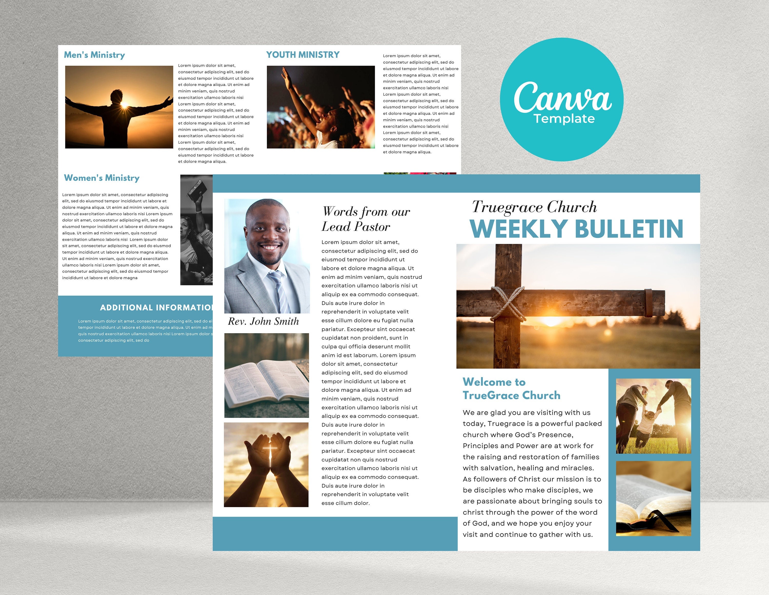 DIY Church Bulletin Template - Etsy